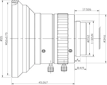 1" Image Format 5mp Hfov Fov 90 Degree Fl 6.5mm Ultra Wide Angle Manual ...