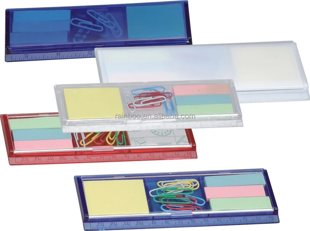 Promotional Sticky Notes Memo Set With Plastic Ruler And Pin - Buy ...