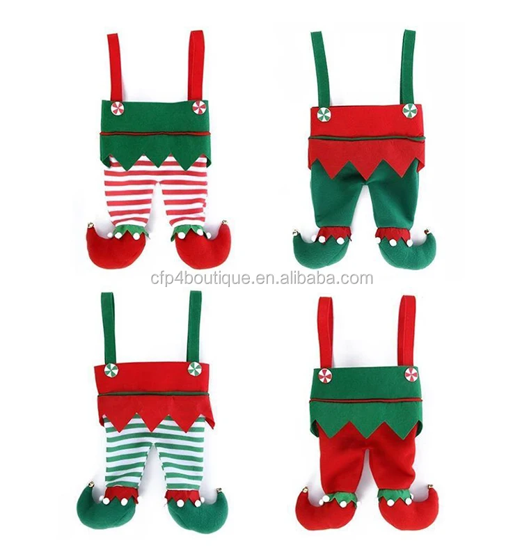 Cfp B125 Stocked Elf Pants Style Stockings Deco Elf Pants Stocking ...