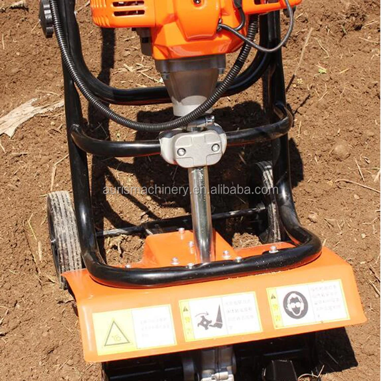 Mini Farming Soil Hand Push Garden Tiller And Cultivator Ploughing ...