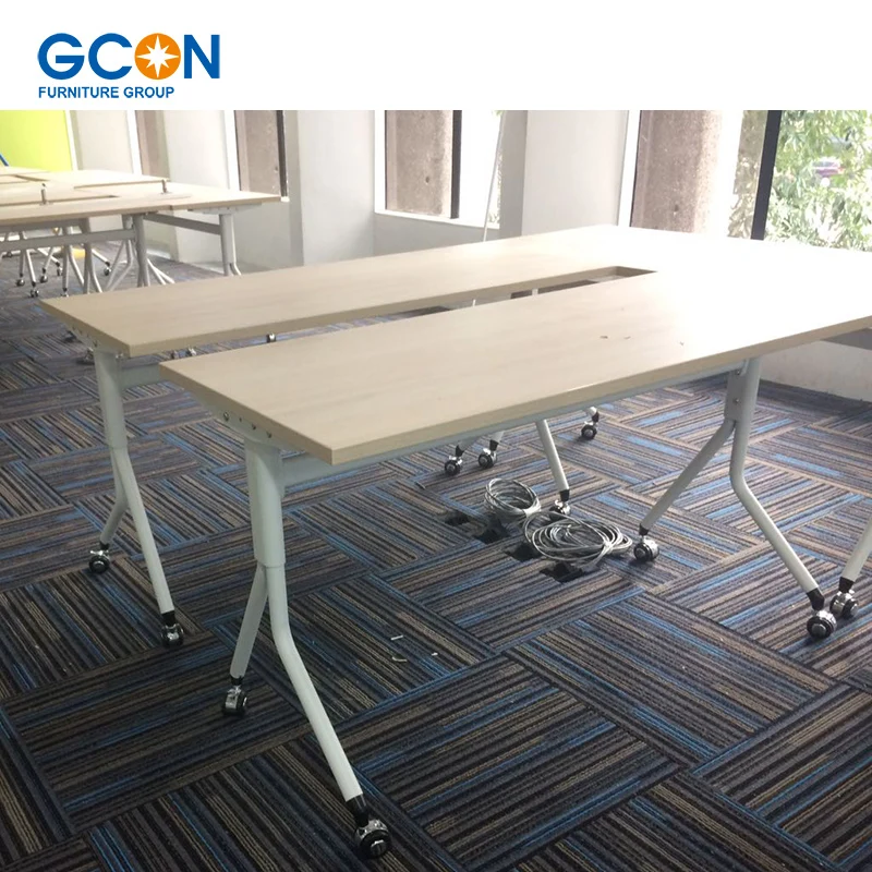 Training Centre Extendable Folding Table School Desk For 2 People - Buy ...