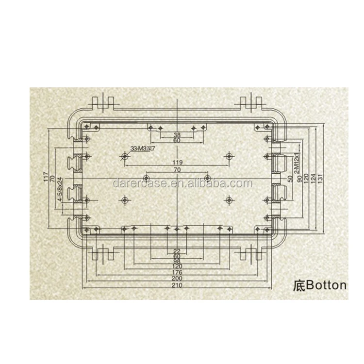 210*131*88mm Outdoor Aluminum Telecom Enclosure Catv Aluminum Enclosure ...