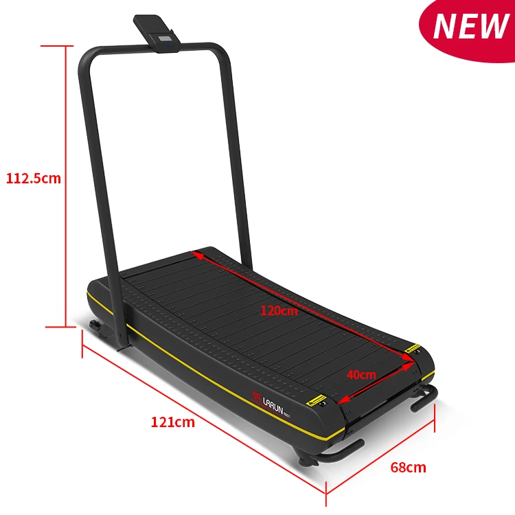 Self-Powered Curved Mini Manual Treadmill - Foldable Magnetic Treadmill ...