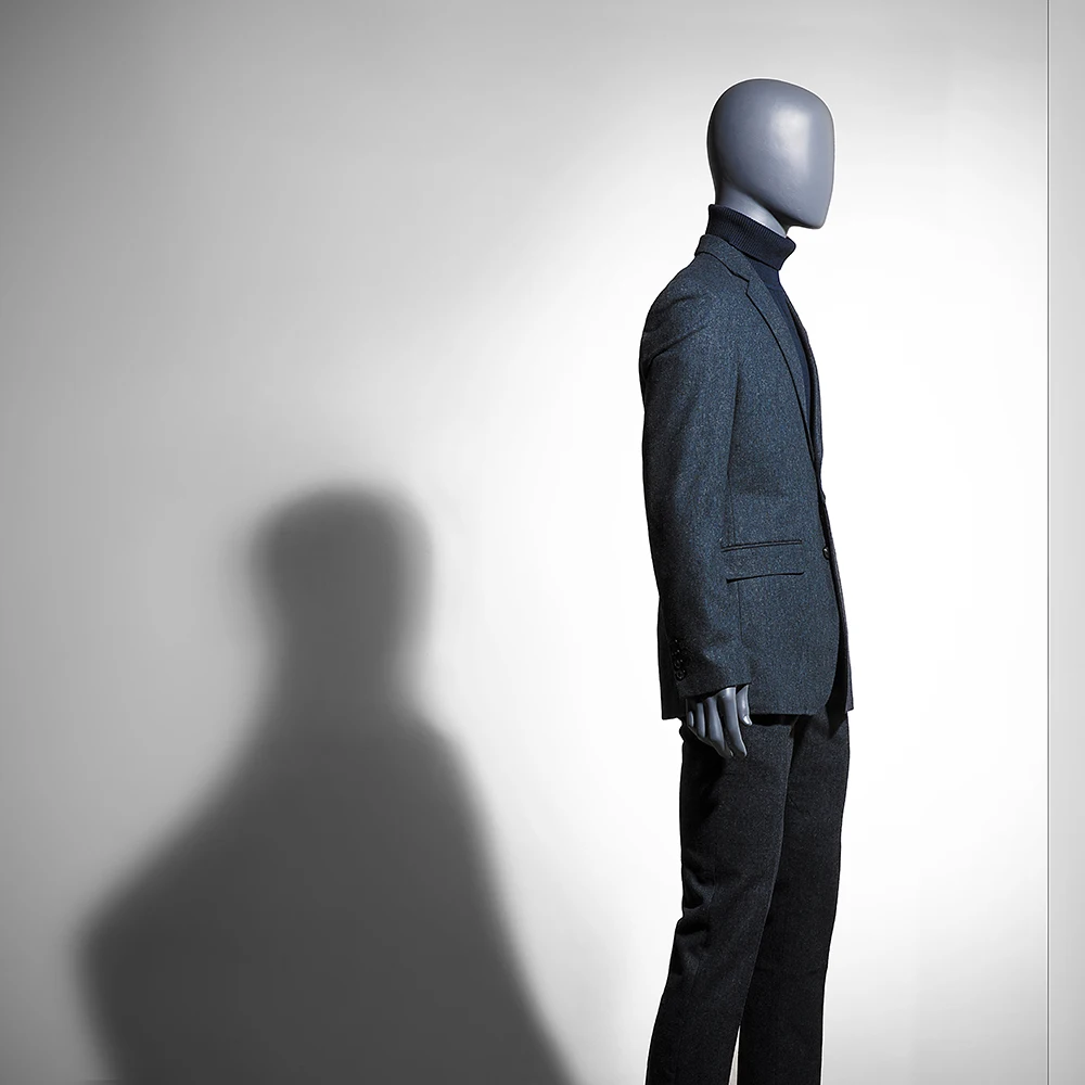 Fashionable Abstract Matt Grey Male Full Body Mannequin Business Man ...