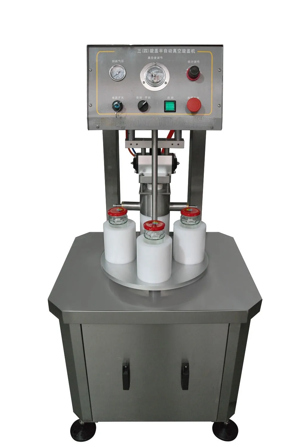 Semi Automatic Glass Jar Vacuum Capping Machine for Sales
