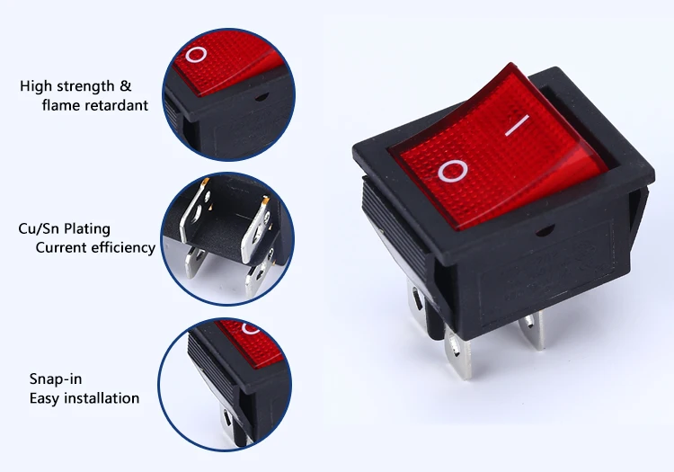 Durable Enec Rocker Switch 20A T105 T125 5E4 250V by ANHEDA