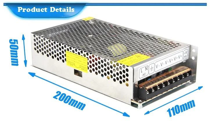 110 220 Volts To Dc Transformer 200w 6 Volt 40 Amp Switching Led Power ...