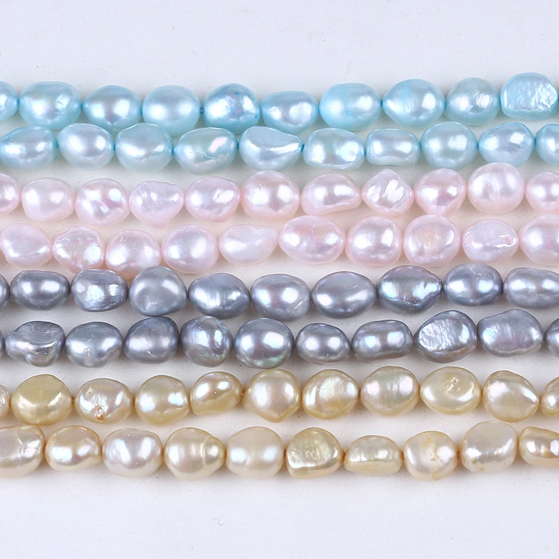 High Quality 10-11mm Dyed Color Baroque Freshwater Pearl String - Buy ...