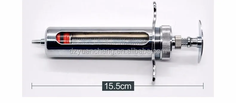 10ml,20ml,30ml,50ml Metal Syringe Veterinary Injector Syringes For ...