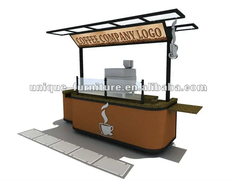 Lovely Mobile Coffee Cart Design - Stainless Steel Made in China