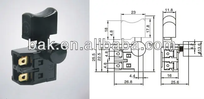 Electric Tool Switch 250v 5e4 For Hitachi Angle Grinder - Buy Angle ...