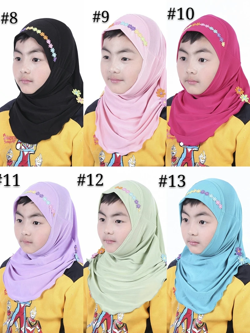 Wholesale Fancy Muslim Kids Hijab With Flower - Buy Kids Hijab,Hijab ...