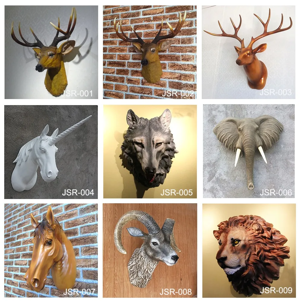 Modern Resin Wolf Heads Wall Decor - Buy Animal Heads Wall Decor,Resin ...