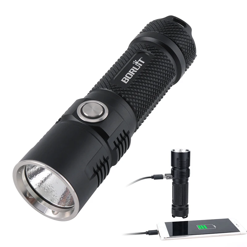 4000 Lumen 3t6 Flash Light Torch Dc Port Rechargeable Led Handheld ...