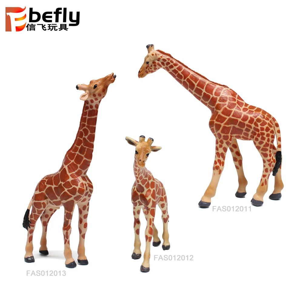 3 In 1 African Giraffe Toy Environmental Plastic Wild Animal Toy Models ...