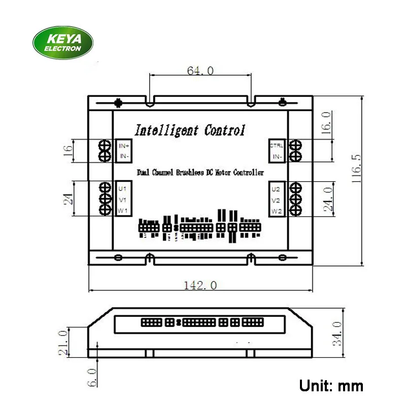 High Performance Dual Channel 24v Dc Motor Driver 48v 30a Brushless Dc ...