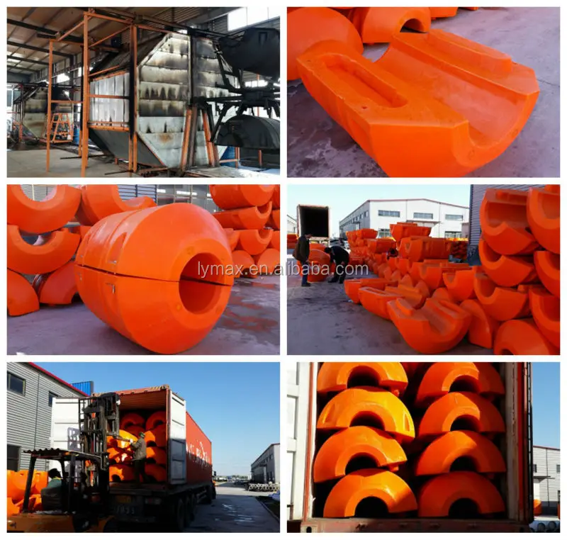 Orange Color Pu Foam Filled Pipe Floats,Plastic Floating Foam Pipe Buoy ...