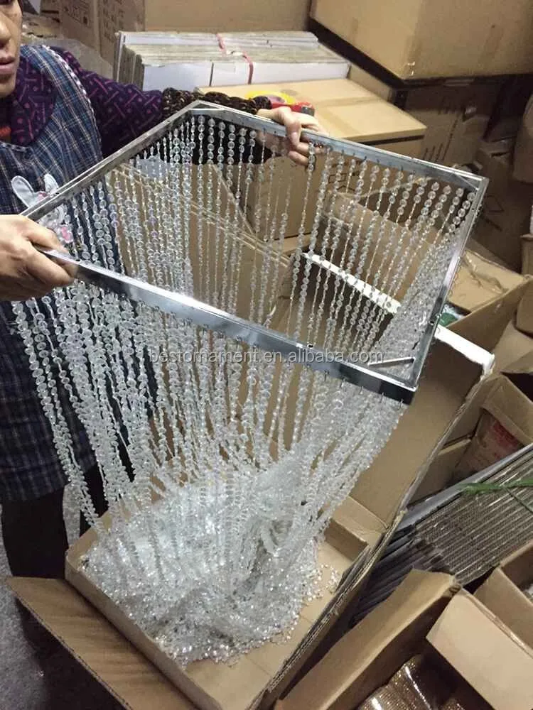 14ft Diamond Crystal Beaded Column Wedding - Buy Decorative Wedding ...