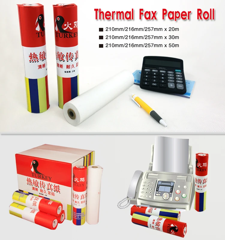 High Quality Telex Paper Rolls 210mm X 30m 1" Core 20 Rolls Per Carton ...