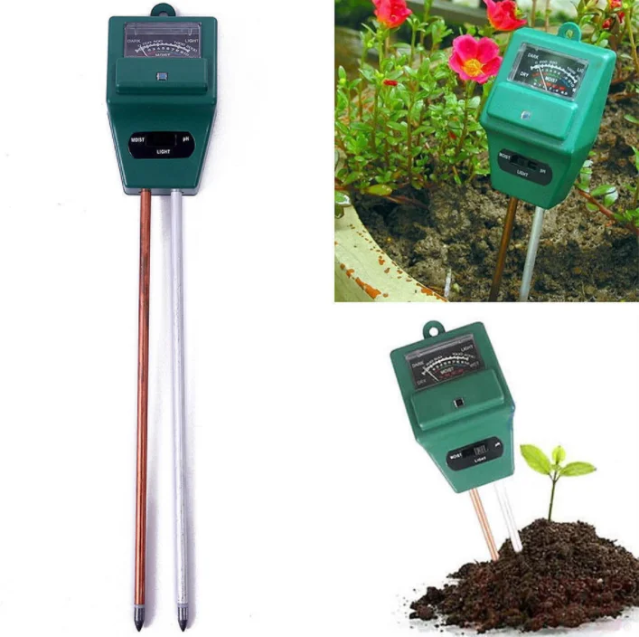 Digital Ph Meter 3 In 1 Plants Flowers Soil Water Light Tester Sensor ...