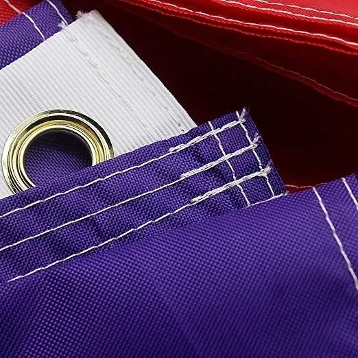 Hanging American Embroidered Angled Wall Flag - Custom