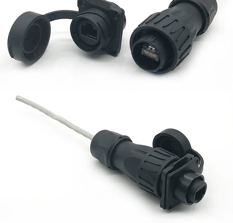Male Female Ethernet 8 Pin Rj45 Waterproof Connector - Buy Rj45 ...