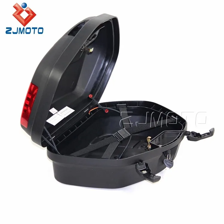 Hot Sale Universal Side Case Pp/abs Motorcycle Rear Box With Led Lights ...