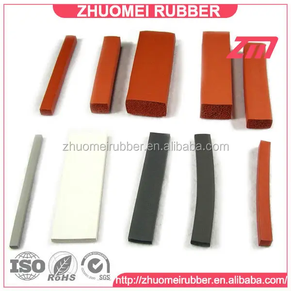 Rectangle Silicone Foam Sponge Gasket,Rubber Extrusion Profile - Buy ...