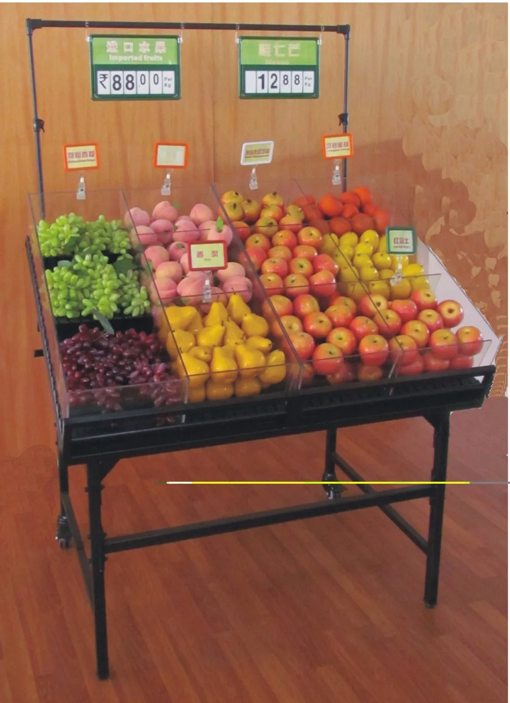 Hot Sale 3-angled Supermarket Fruit And Vegetable Display Rack - Buy ...