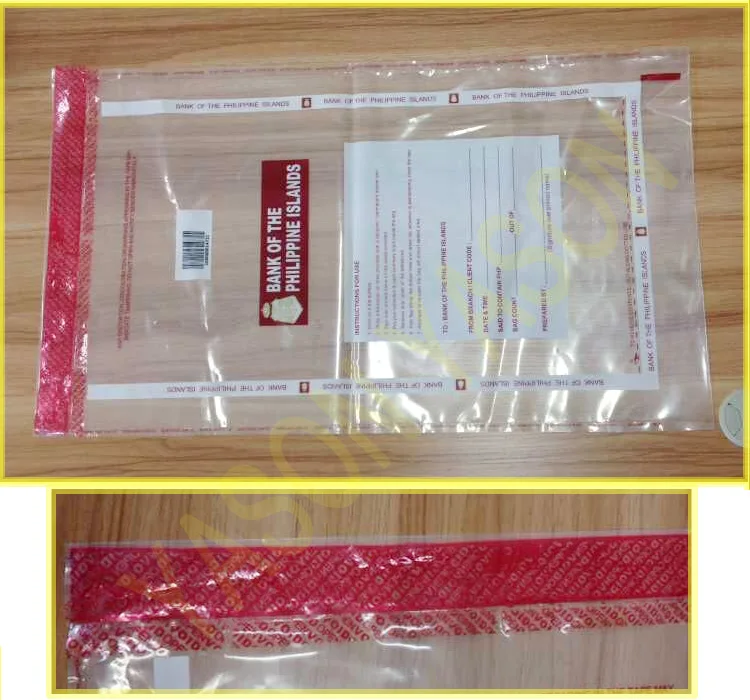 Three-side Sealed Coin Packaging Pouch Bank Duty Free Security Sealed ...