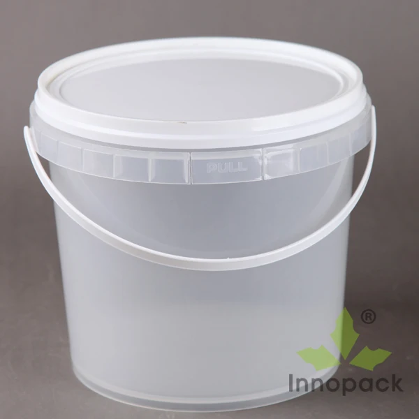 10l Clear Plastic Pails / Bucket / Container With White Lid - Buy 10l Clear Plastic Pails ...