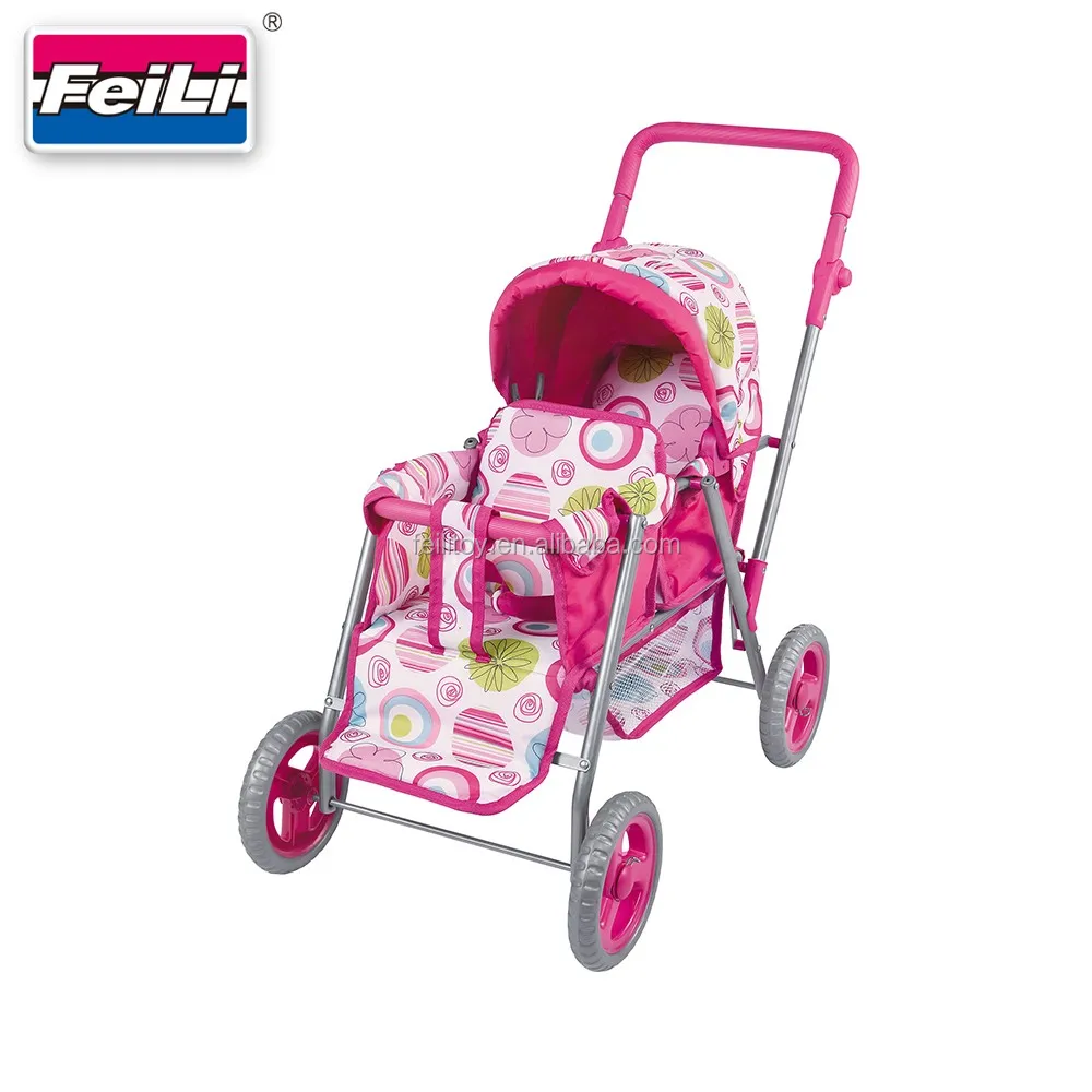 Feili Big Size And Adjustable Handel Twin Doll Strollers For Girls Doll ...