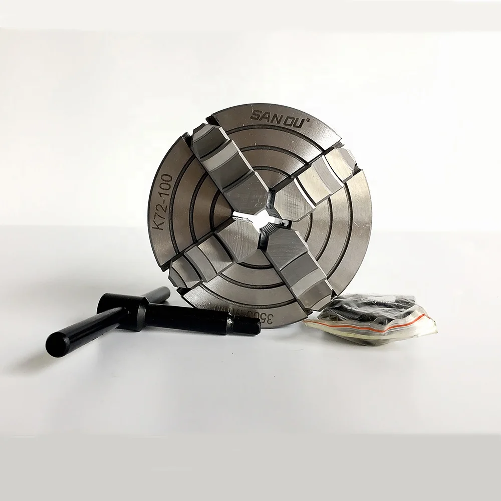 SANOU Chuck 4 Jaw Independent Chuck for Lathe 4 Inch