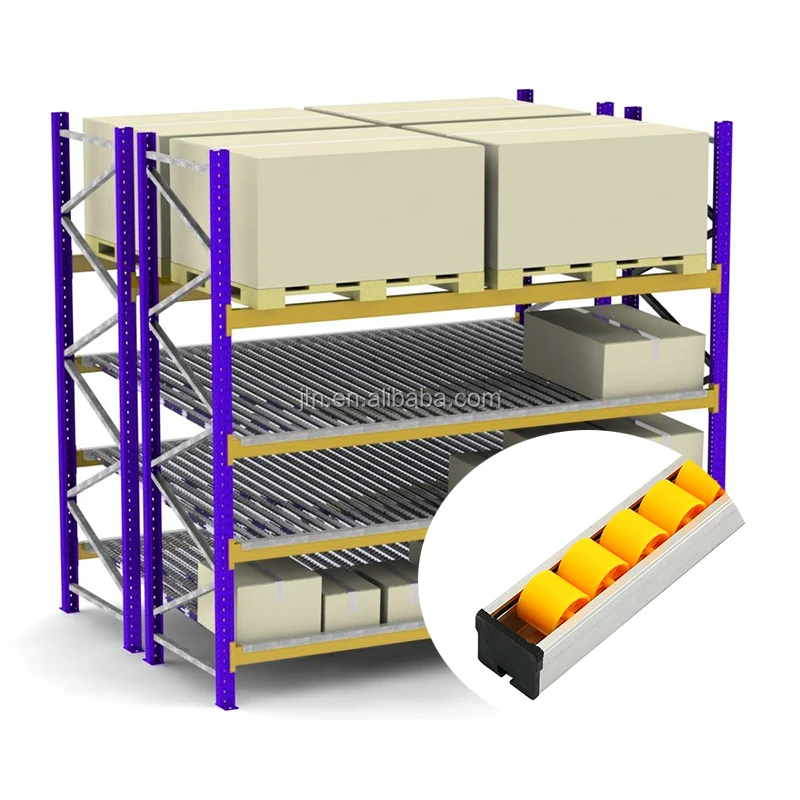 Carton Flow Rack Sliding Roller Shelf System Slide Warehouse Rack - Buy ...
