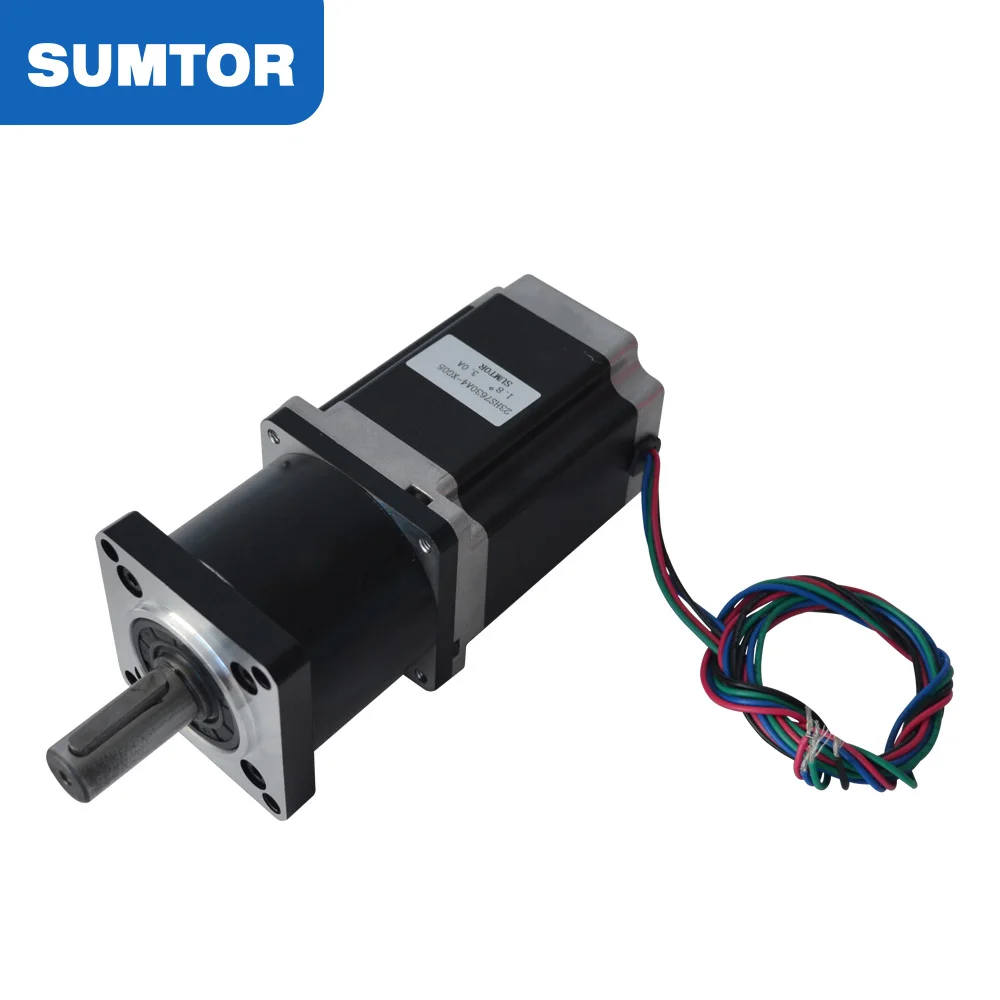 5~100:1 Ratio Nema 23 Mini Planetary Gearbox 24 Volt Stepper With Gear ...
