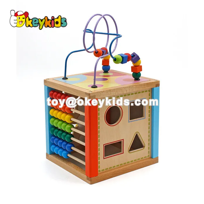Wholesale Educational Baby Wooden Multi Function Activity Cube Toy With ...