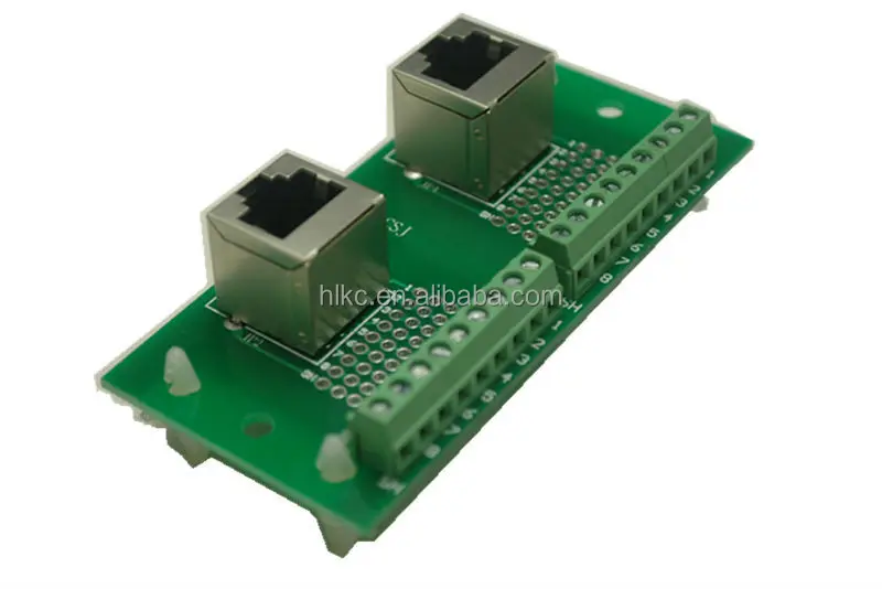 Rj45 Breakout Board With 2 Rj45 8p8c Jacks And 2 *8pins Terminal Blocks ...