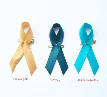 Cervical Cancer Awareness Teal Ribbon Bow Pin Brooch - Buy Cervical ...