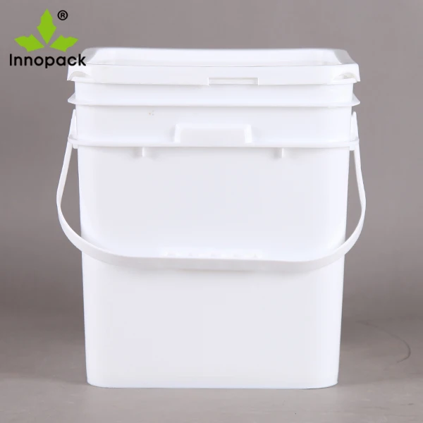 10kg Laundry Powder Packaging Bucket Custom Square Plastic Pail With ...