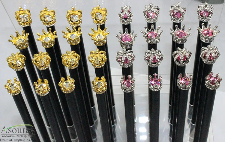 High Quality Customize Crown Topper Black Wooden Hb Pencil - Buy Crown ...