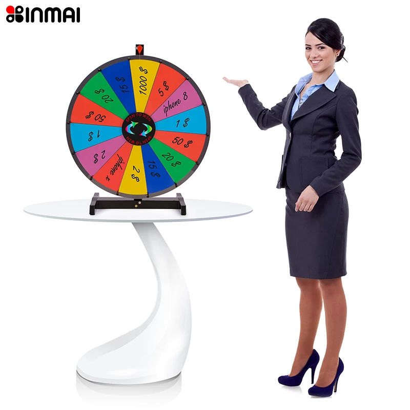 24" Prize Wheel Spinning Color Game Spin Slot Fortune Xmas Trade Show ...