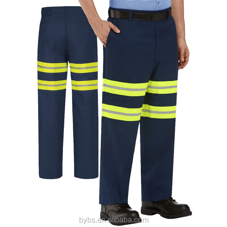 Men's Hi Reflector Safety Cargo Six Pocket Pants for Mining