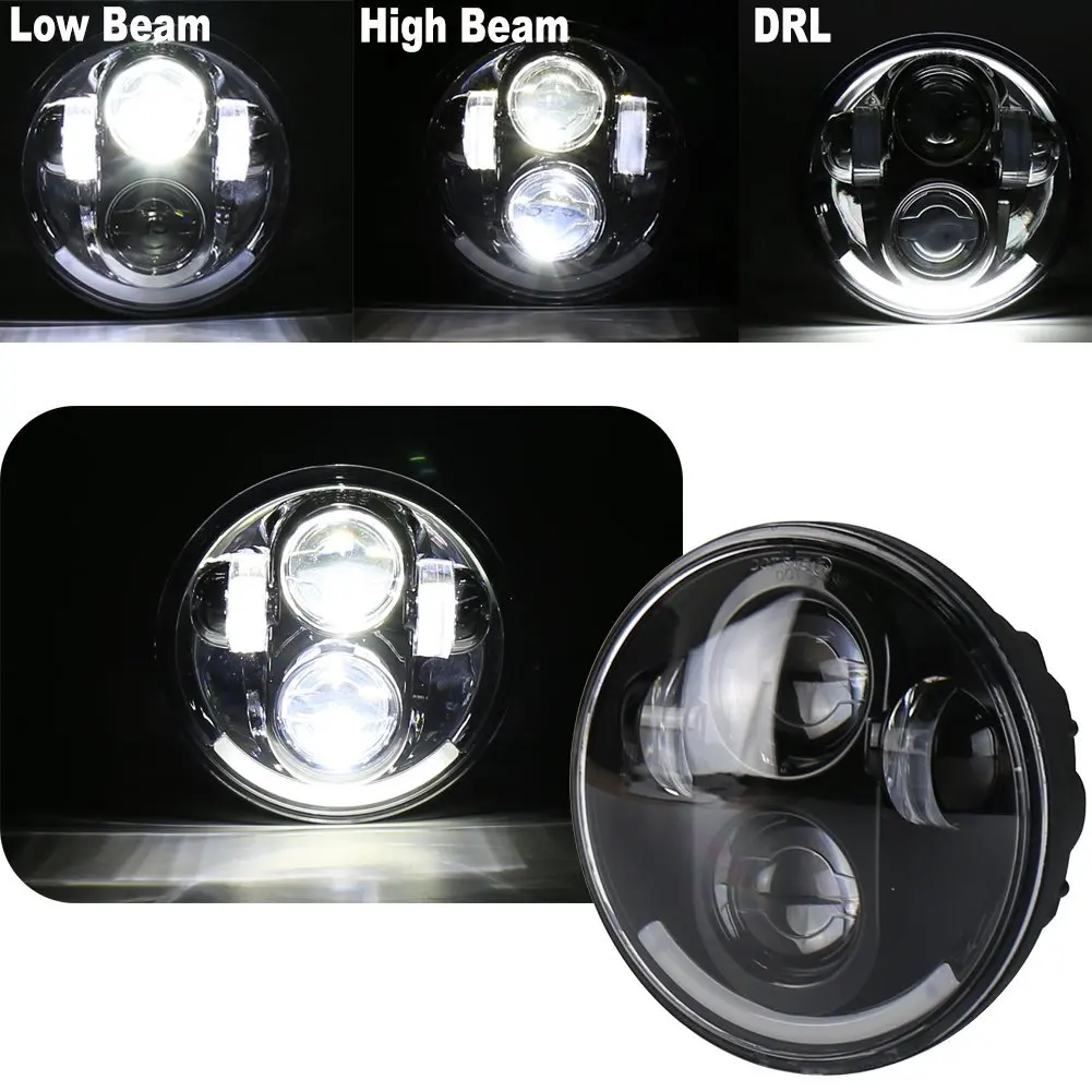 2018 Hot New Angel Eyes Headlight 5.75'' Motorcycle Spare Parts Hi Low ...