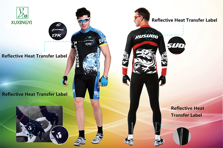 Heat Transfer Reflective Uniform logo Custom Reflective Sticker ...