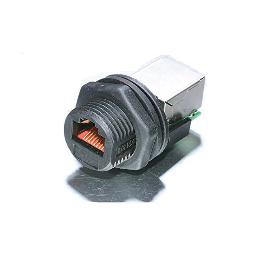 Cat.6 Rj45 Shielded Industrial Panel Mount With Dust Cap Waterproof ...