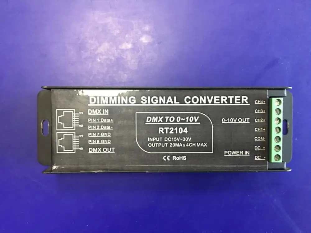 3 Years Warranty 4ch Dmx To 0 10v Converter - Buy 0 10v Converter,Dmx ...