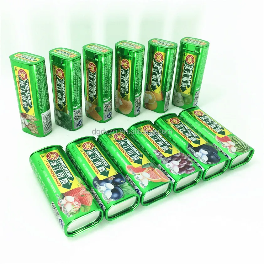 Rectangular Hinged Food Grade Small Metal Tin Boxes For Candy Mint ...