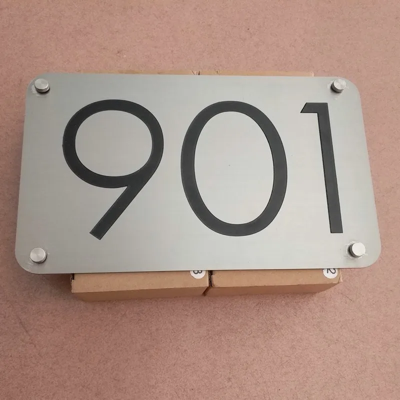 Customized Laser Cut Stainless Steel Hotel Room Number Plates