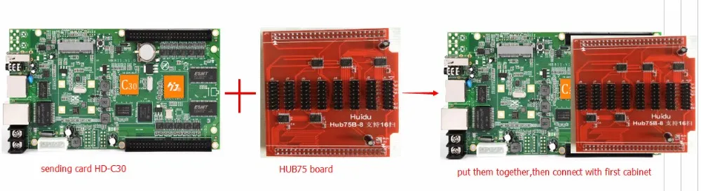 Full Color Led Display Hub75 Adapter Working With Controller - Buy ...
