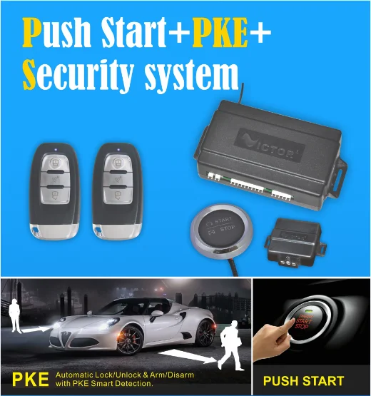 Pke Security And Push Start/stop Engine With Remote Control - Buy ...